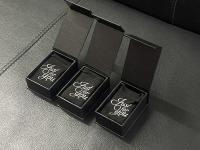 China Customized Paper Black Magnet Jewelry Box and Pouches for Your Custom-made Designs for sale