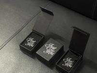 China Customized Paper Black Magnet Jewelry Box and Pouches for Your Custom-made Designs for sale