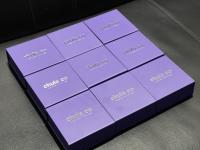 China Customized Purple Magnet Jewelry Box and Pouches Ideal for 90*90*35mm Ring Packaging for sale