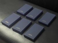China Blue Paper Necklace Box and Pads Customized for Jewelry Boxes Material Cardboard/Paper for sale
