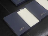 China Blue Paper Necklace Box and Pads Customized for Jewelry Boxes Material Cardboard/Paper for sale