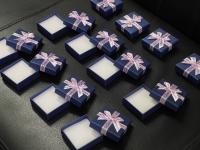 China Customized fashion bowknot Paper Necklace box small style for sale