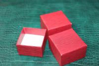 China High quality Red color Paper Cardboard Ring Box  Customized Your Color and Logo-Global transportation for sale