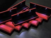 China Customized Your Logo- Luxury Red LED Bracelet Box LED Long Chain Box for sale