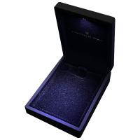 China Customized Your Logo- Luxury Black LED Pendant Box LED Small Necklace Box for sale