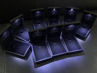 China Customized Your Logo- Luxury Black LED Pendant Box LED Small Necklace Box for sale