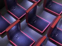 China Customized Your Logo- Luxury Red LED Pendant Box LED Small Necklace Box for sale