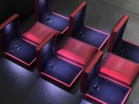 China Customized Your Logo- Luxury Red LED Pendant Box LED Small Necklace Box for sale