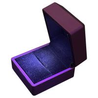 China Customized Your Logo- Purple LED Ring Box-Luxury for sale