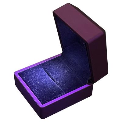 China Customized Your Logo- Purple LED Ring Box-Luxury for sale