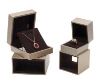 China Luxury Gold Jewelry Box customized your logo for sale