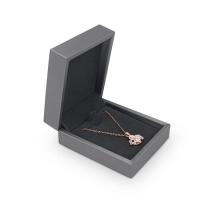 China Customized Luxury PU leather pendant box/necklace box for sale