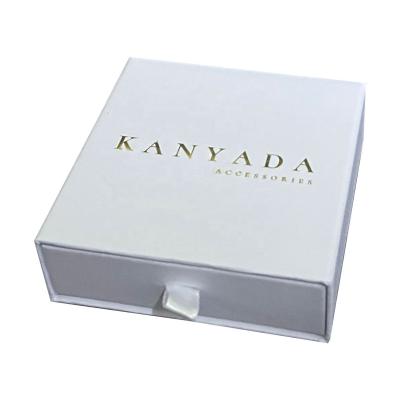 China Customized white Paper Drawer Jewelry Box for sale