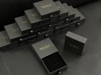 China Customized Black Paper Drawer Jewelry Box for sale