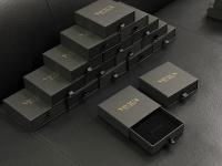 China Customized Black Paper Drawer Jewelry Box for sale