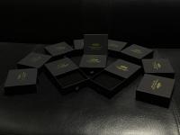 China Customized black paper drawer jewelry box necklace box for sale