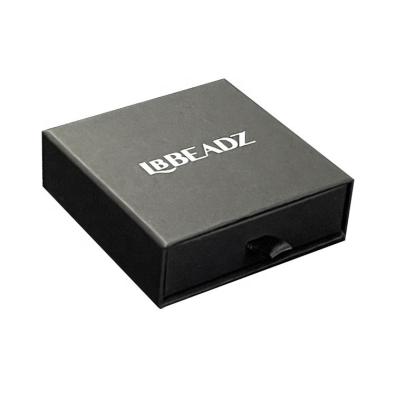 China Customized Black Paper Drawer Necklace Box for sale