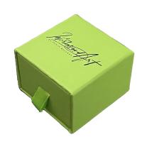 China Customized Green Paper Drawer Ring Box for sale