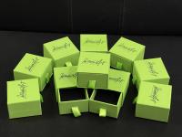 China Customized Green Paper Drawer Ring Box for sale