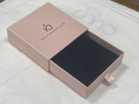 China Customized Pink Paper Drawer Jewelry Box for sale