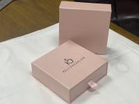 China Customized Pink Paper Drawer Jewelry Box for sale
