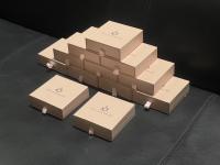 China Customized Pink Paper Drawer Jewelry Box for sale