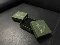 China Customs Dark Green Paper Jewelry Box -Use to Earring Pendant Bracelet Necklace for sale