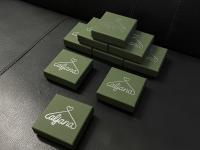 China Customs Dark Green Paper Jewelry Box -Use to Earring Pendant Bracelet Necklace for sale