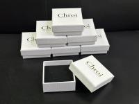 China Customized  White lid bottom Paper jewelry box use to ring earring pendant necklace for sale