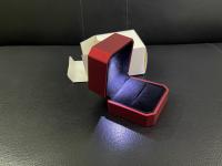 China Customized Your Logo- Luxury Red Octagonal LED Ring Box for sale