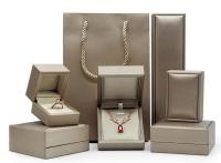China Customized Luxury PU Two Ring Box for sale