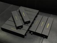 China Customized black paper drawer bracelet box long chain box for sale