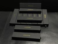 China Customized black paper drawer bracelet box long chain box for sale