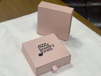 China Customized Pink Paper Drawer Jewelry Box for sale