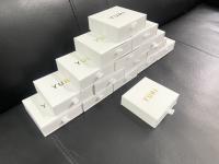 China Customized White Paper Drawer Jewelry Box for sale