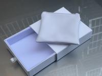 China Customized luxury Paper drawer jewelry box and PU leather Pouches for sale