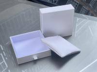 China Customized luxury Paper drawer jewelry box and PU leather Pouches for sale