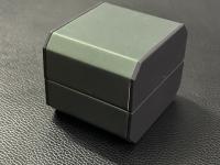 China Customized Your Logo-  Green Pu Leather LED Ring Box for sale