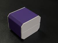China Customized Your Logo-Purple Pu Leather LED Ring Box for sale