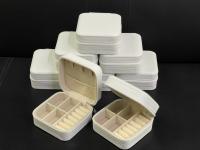 China White Travel jewelry box organizer jewelry box women gift Pu jewelry box for sale