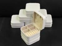 China White Travel jewelry box organizer jewelry box women gift Pu jewelry box for sale