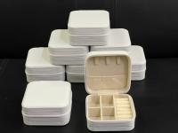 China White Travel jewelry box organizer jewelry box women gift Pu jewelry box for sale