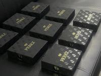 China Customized luxury Paper drawer jewelry box and PU leather Pouches for sale