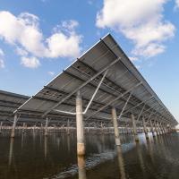 China Aluminum Magnesium Zinc Plating PV Fixed Installation System For Fish Farming for sale