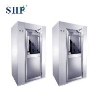 China Advanced PLC Touch Screen Display Stainless Steel 304 Double Automatic Door Air Shower for sale