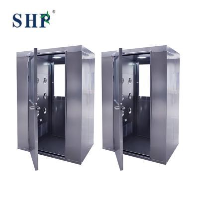 China Coated Steel Corner Air Shower 30mm Nozzle 25m/s Air Velocity for Cleanroom for sale