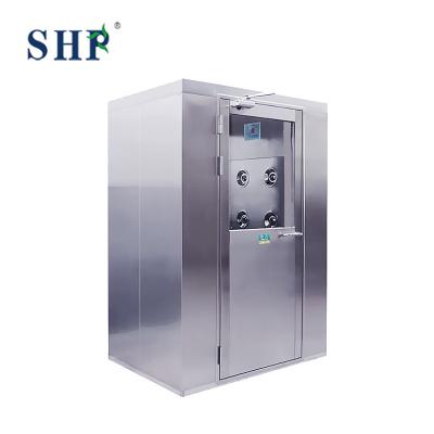 China Clean Room Air Shower Room 2050mm Height One Person Coated Steel Door HEPA H14 for sale