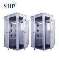 China Advanced PLC Touch Screen Display Stainless Steel 304 Double Automatic Door Air Shower for sale