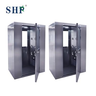 China 12 Nozzle Automatic Air Shower for Cleanroom Personnel Decontamination 1500x1000x2050mm for sale