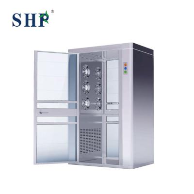 China GMP SS SUS304 Air Shower Cabinet Clean Room Design 20-25m/s Wind Speed for Pharmaceutical Industry for sale